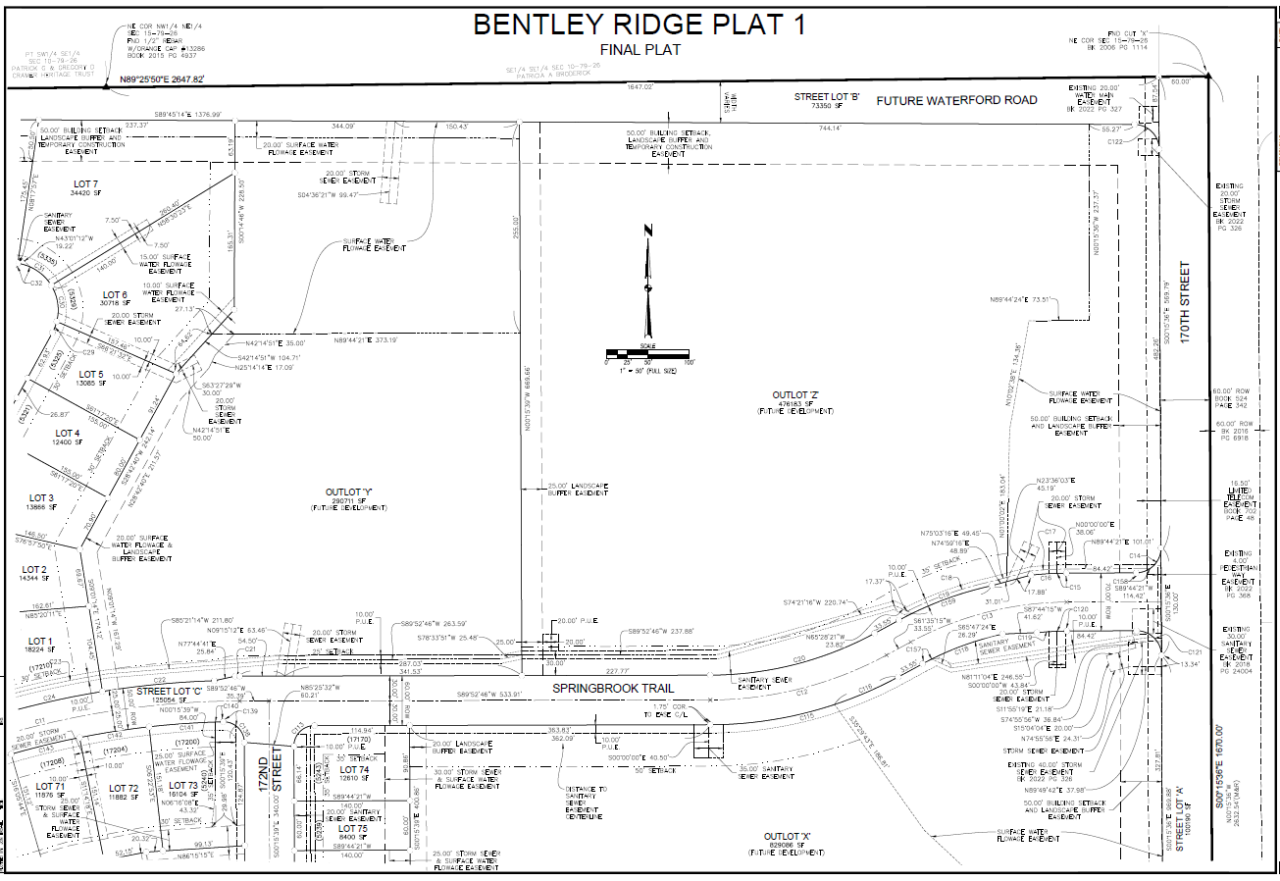 Bentley Ridge Plat 1 Map - Accurate Development