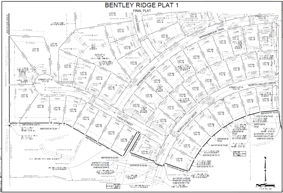 Bentley Ridge Plat 1 Map - Accurate Development